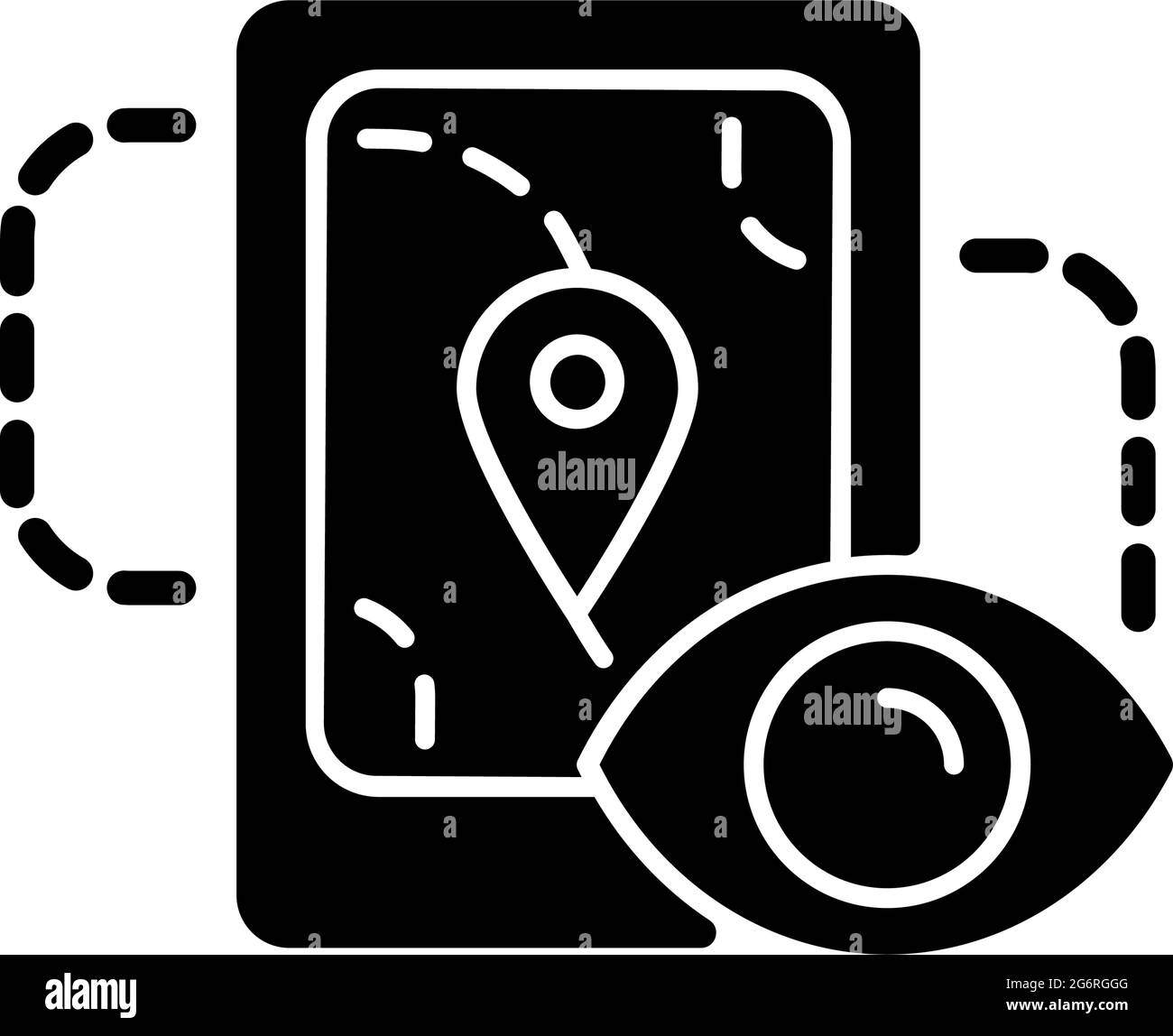 Location tracking black glyph icon Stock Vector Image & Art - Alamy