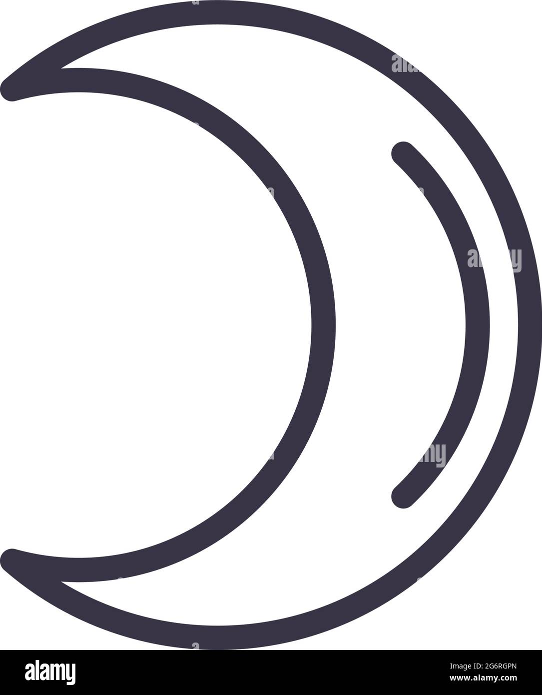 half moon isolated icon, line style Stock Vector Image & Art - Alamy