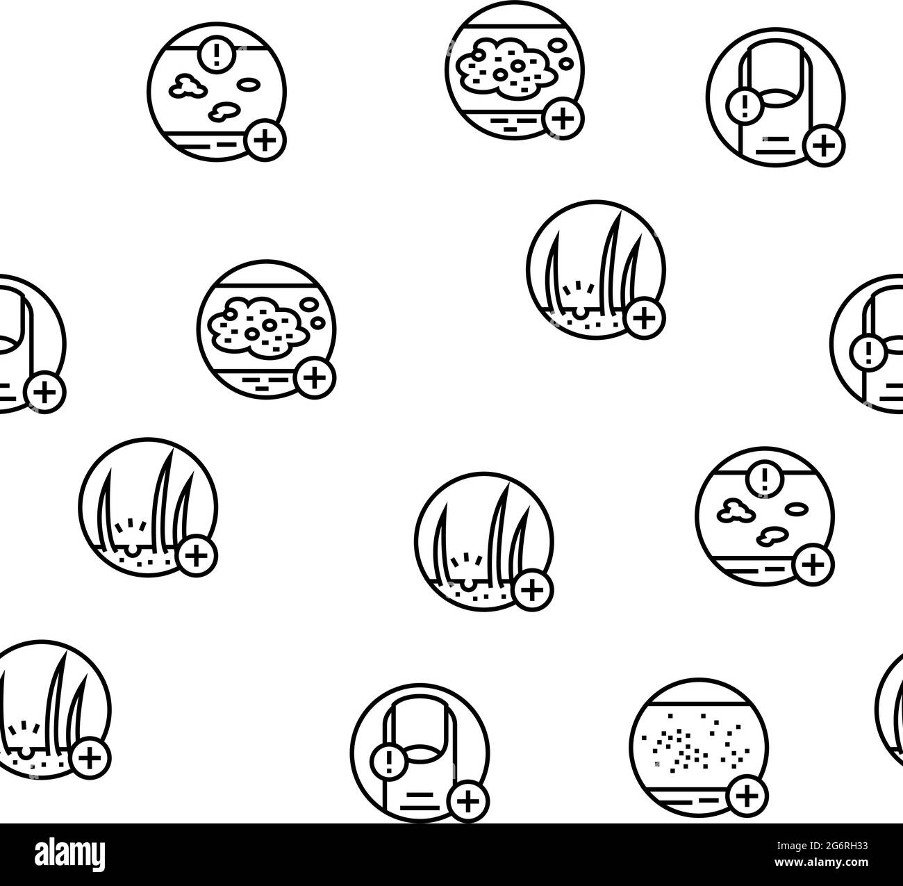 Dermatology Problem Collection Icons Set Vector Stock Vector Image ...