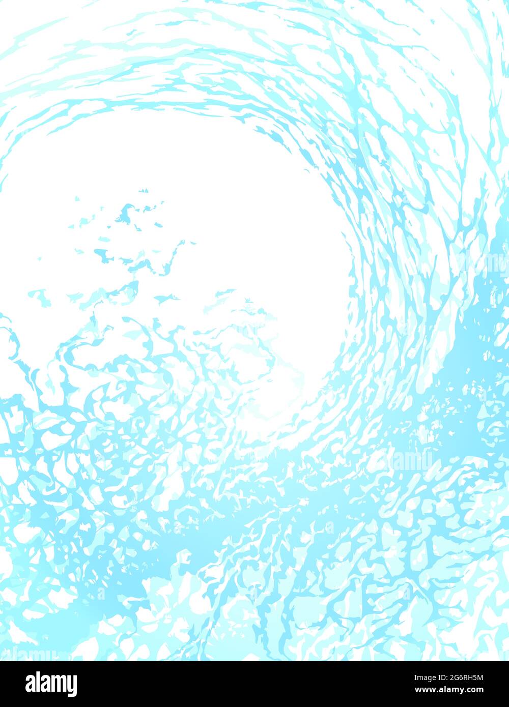 3D water splash vortex. Mousturizing bright aqua wave underwater sea ...