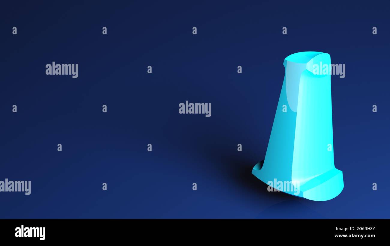 Blue background with I letter - 3D rendering illustration Stock Photo ...