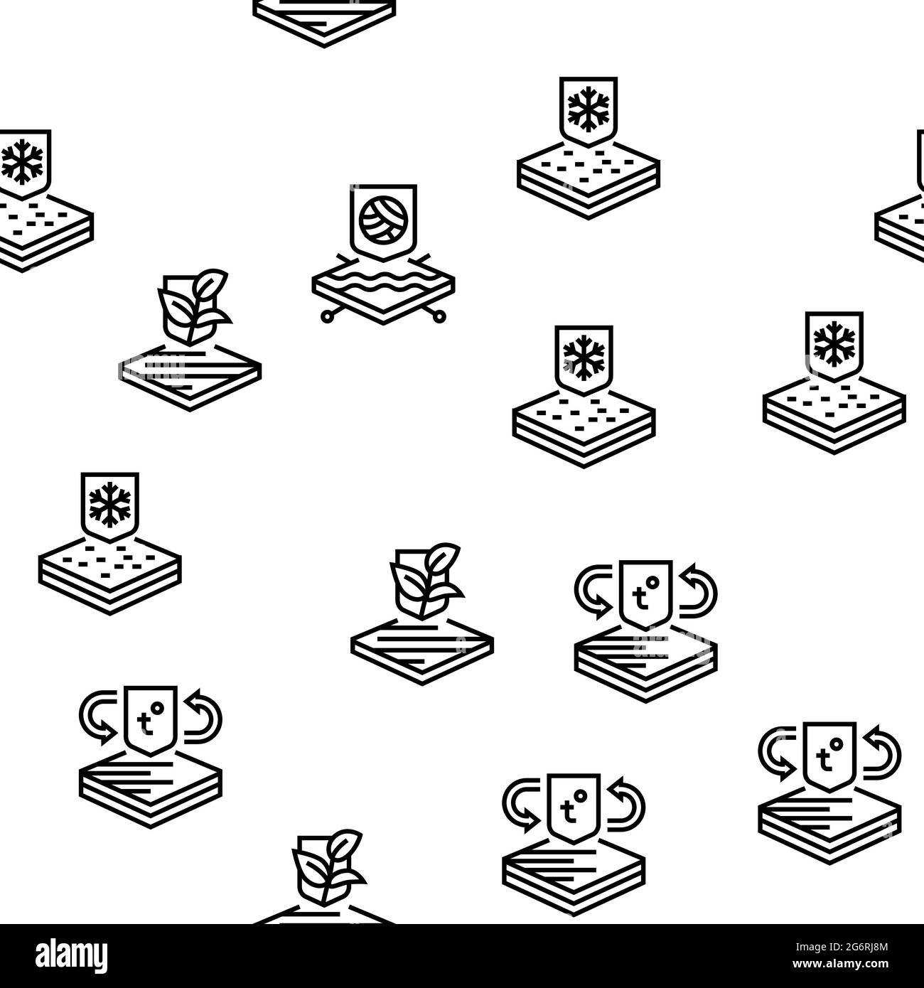 Fabrics Properties Collection Icons Set Vector Stock Vector Image & Art ...