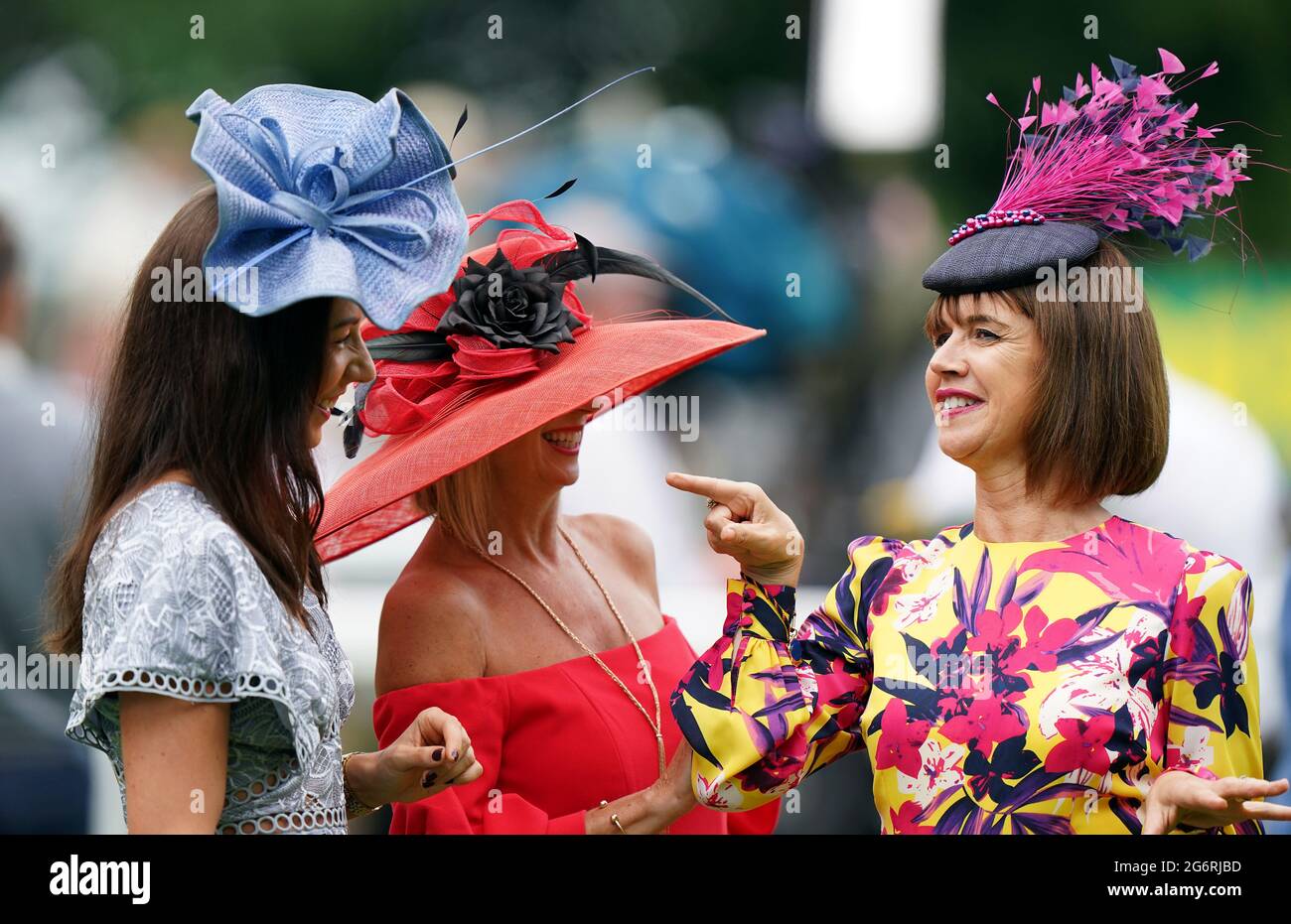 Racegoers during Ladies Day of the 2021 Moet and Chandon July Festival ...