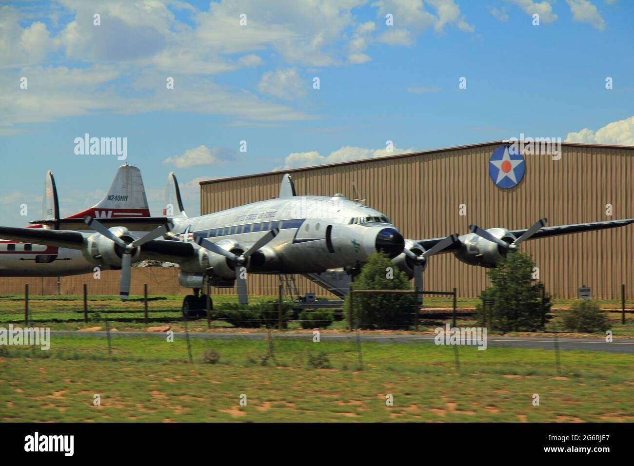 Old airplane on the land in the Arizona desert Stock Photo - Alamy