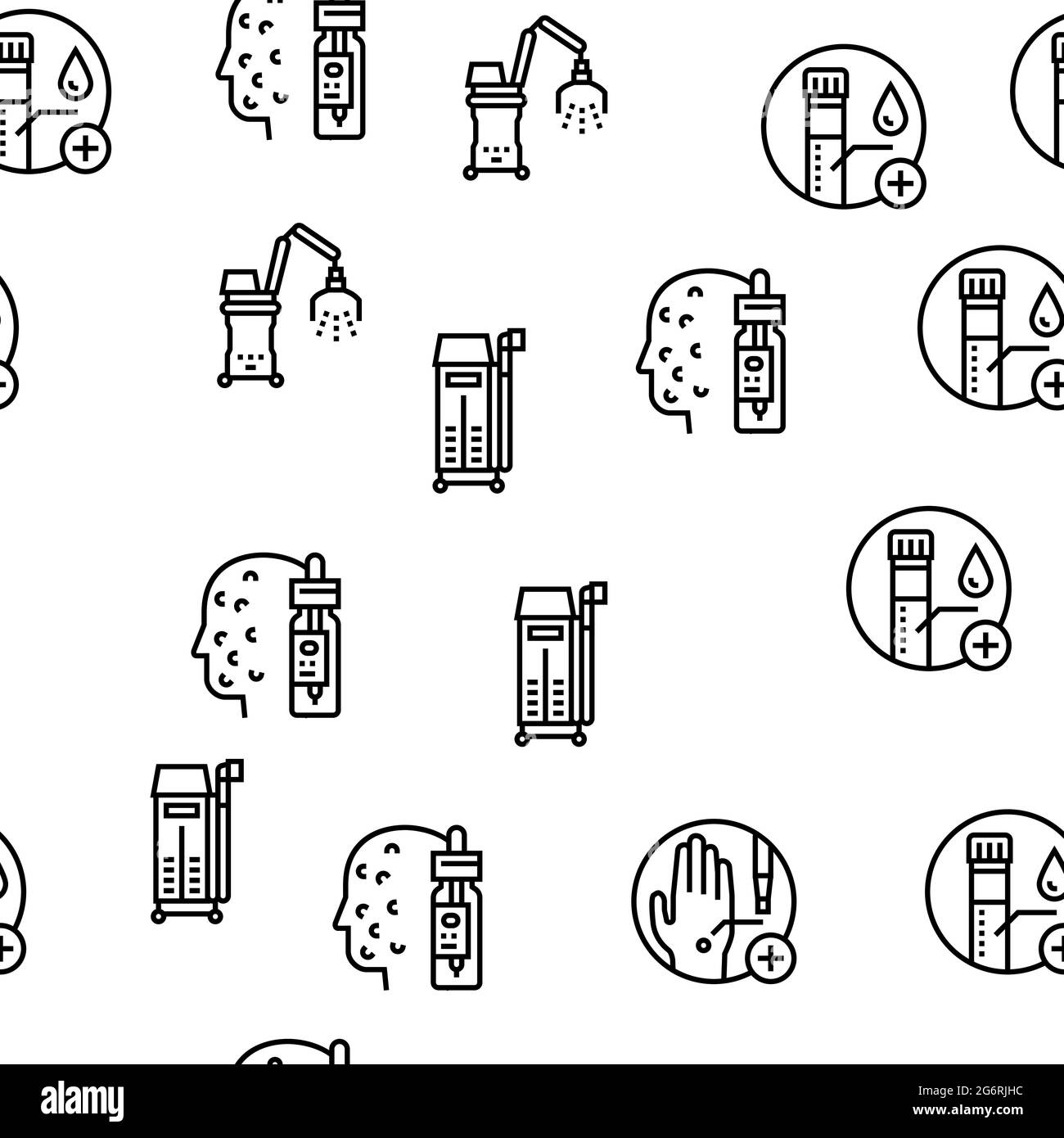 Dermatology Problem Collection Icons Set Vector Stock Vector Image ...