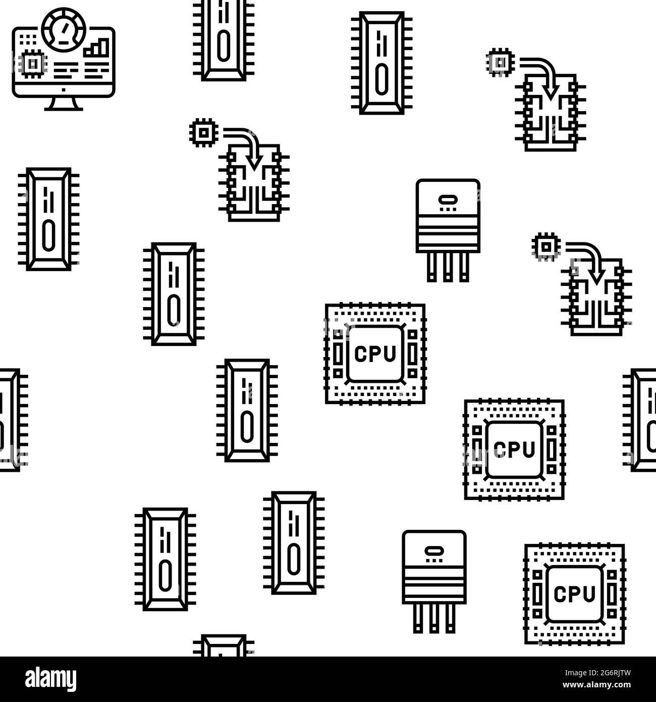 Semiconductor Manufacturing Plant Vector Seamless Pattern Stock Vector ...