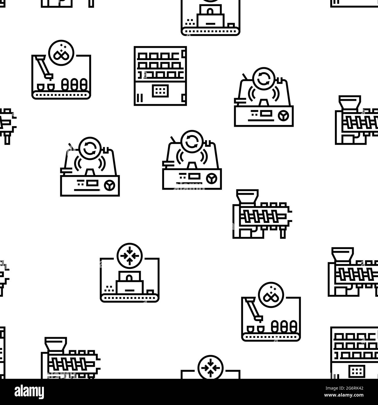 Pharmaceutical Production Factory Icons Set Vector Stock Vector Image ...