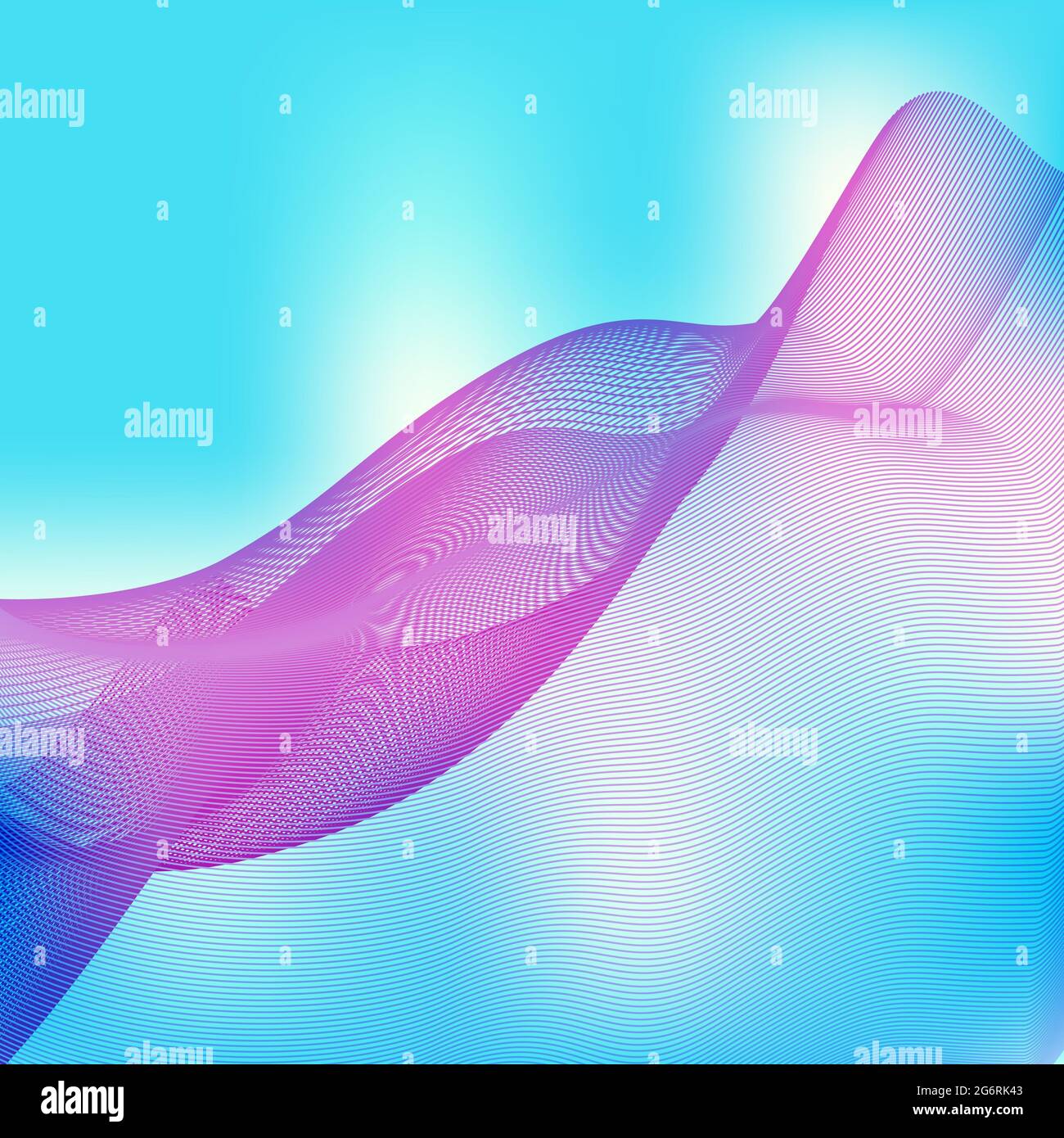 Thin violet lines on a gradient turquoise background with backlight ...