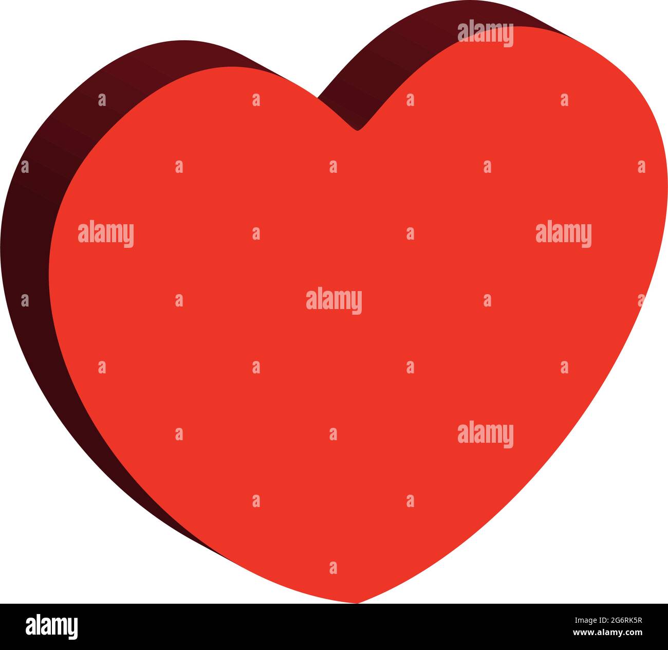 cute red heart isometric icon Stock Vector Image & Art - Alamy