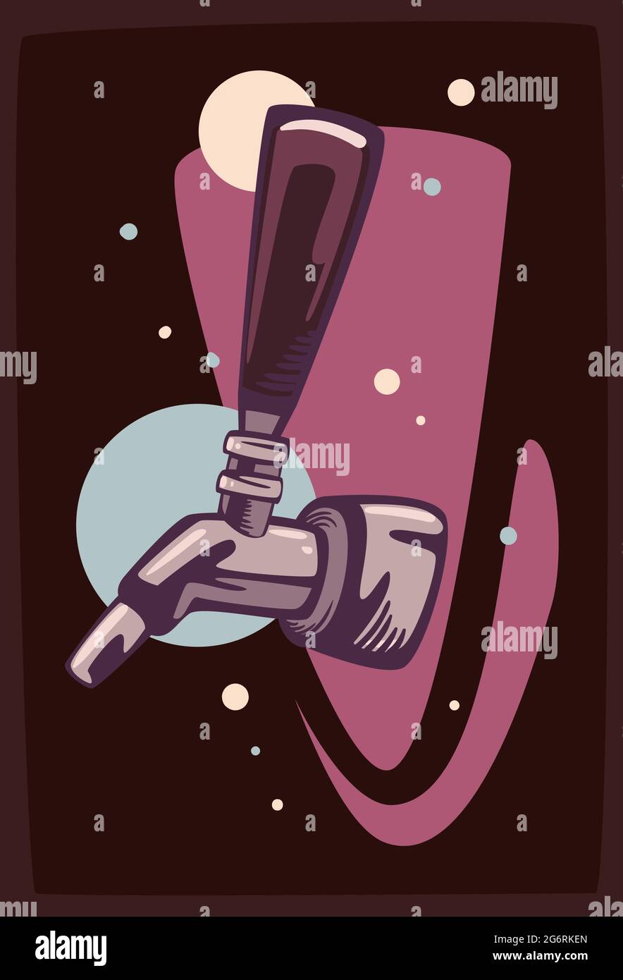 poster with draught beer tap, international beer day Stock Vector Image ...