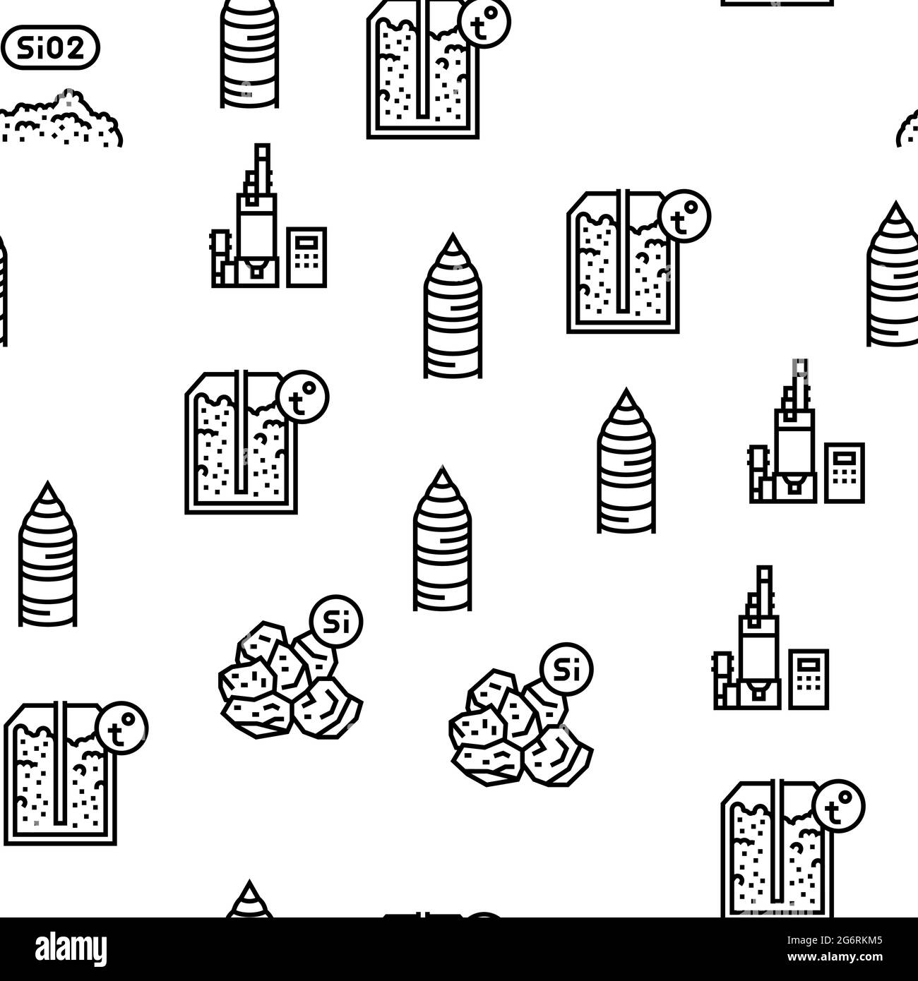 Semiconductor Manufacturing Plant Vector Seamless Pattern Stock Vector ...