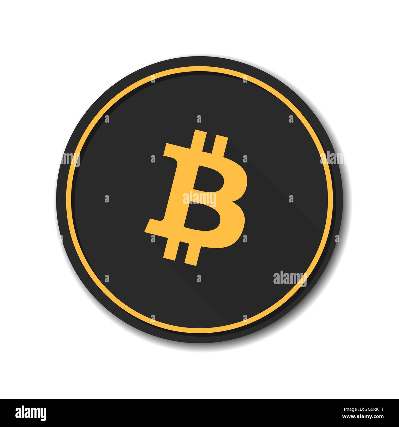 Bitcoin cryptocurrency coin button icon Illustration Stock Vector Image ...