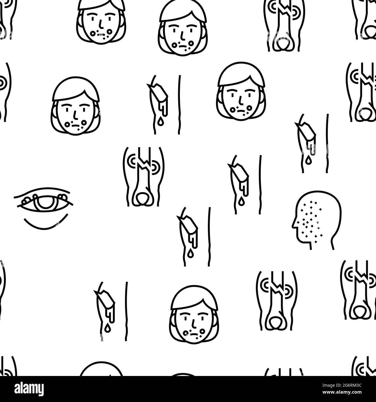 Disease Health Problem Vector Seamless Pattern Stock Vector Image & Art ...