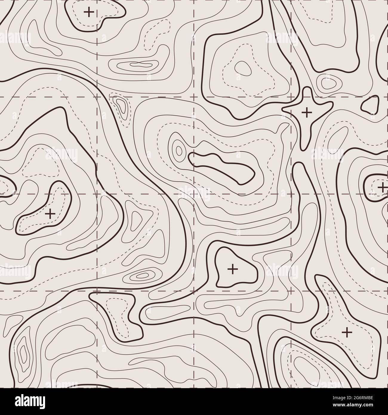 Topographic Map Geographic Terrain Vintage Old Geological Contour