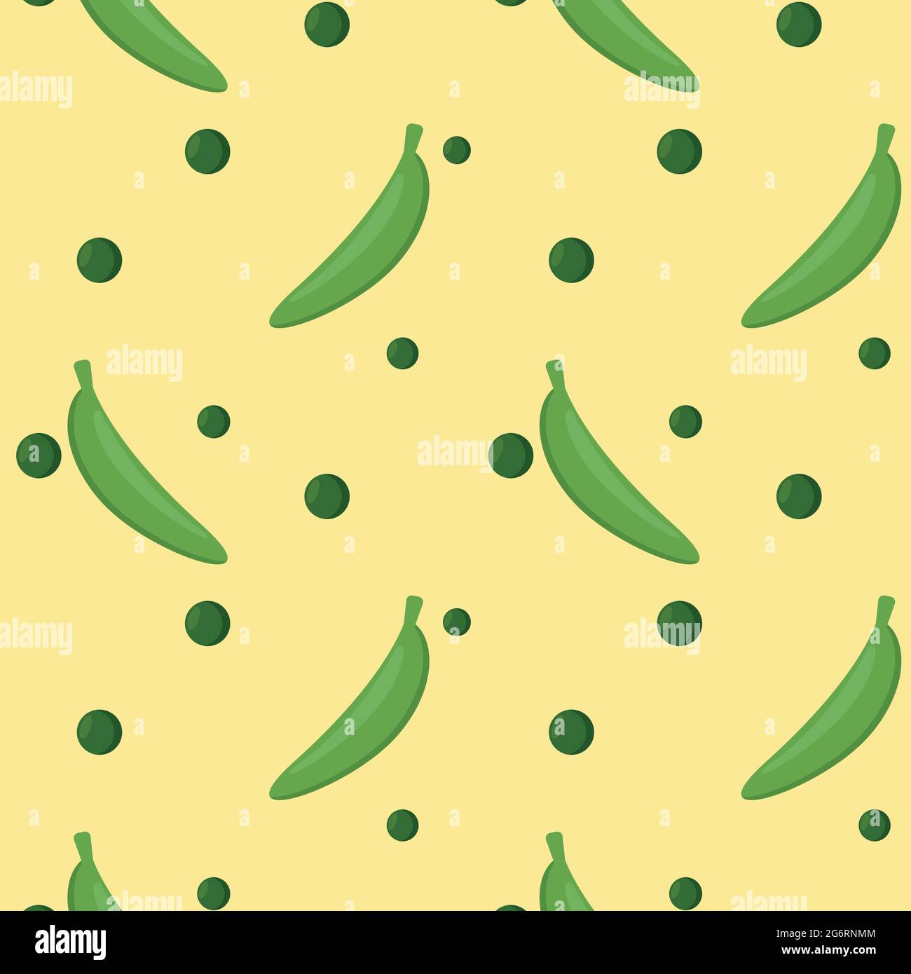 Seamless pattern, pods of green peas - Vector illustration Stock Vector ...