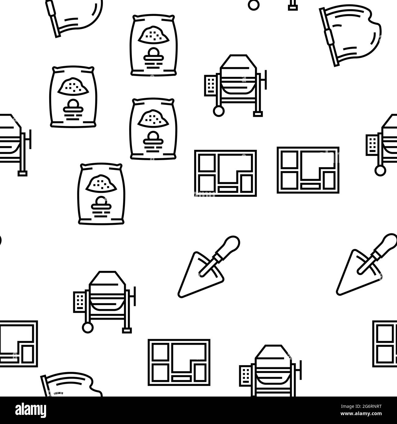 Concrete Production Vector Seamless Pattern Stock Vector Image & Art ...