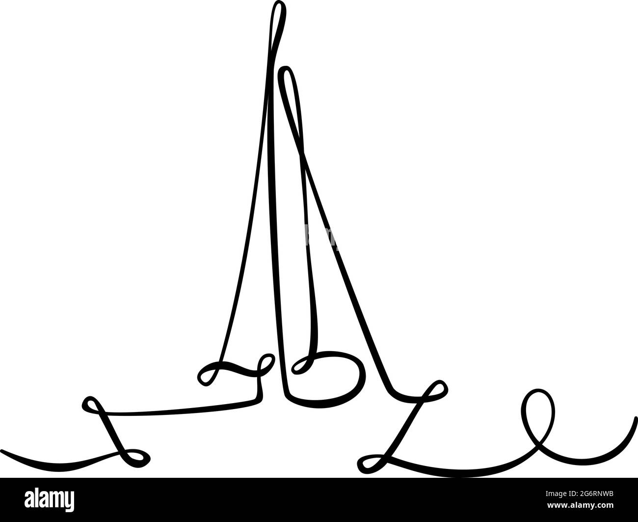 Line art sailboat symbol Stock Vector Image & Art - Alamy