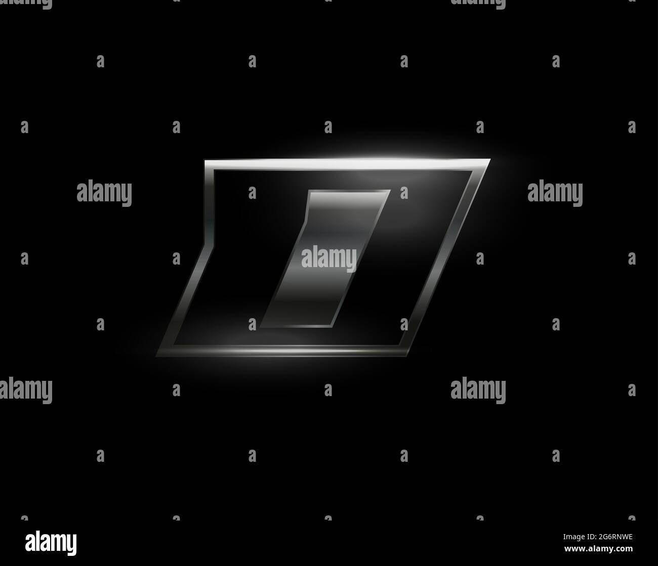 Carbon speed Letter I logo, dark matte metal carbon texture. Drive ...