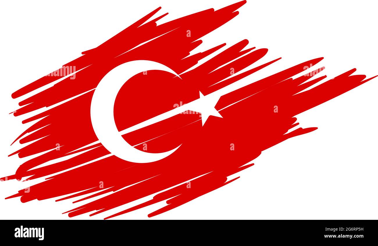 Turkey flag paint Stock Vector Images - Alamy