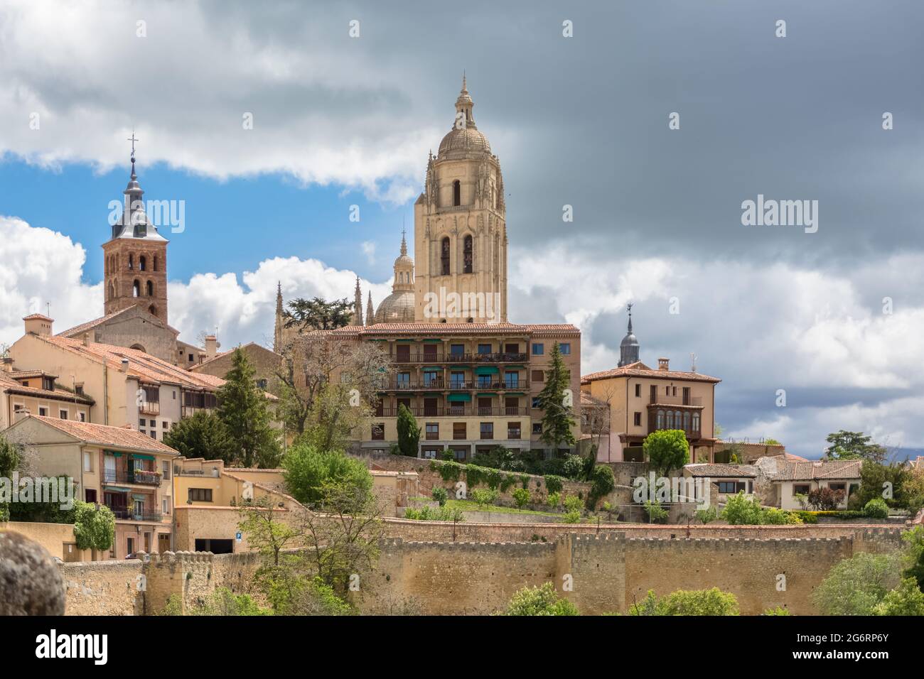 Segovia / Spain - 05 13 2021: Majestic view at the iconic spanish ...