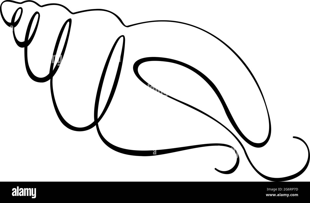 Line art sea shell symbol Stock Vector Image & Art - Alamy