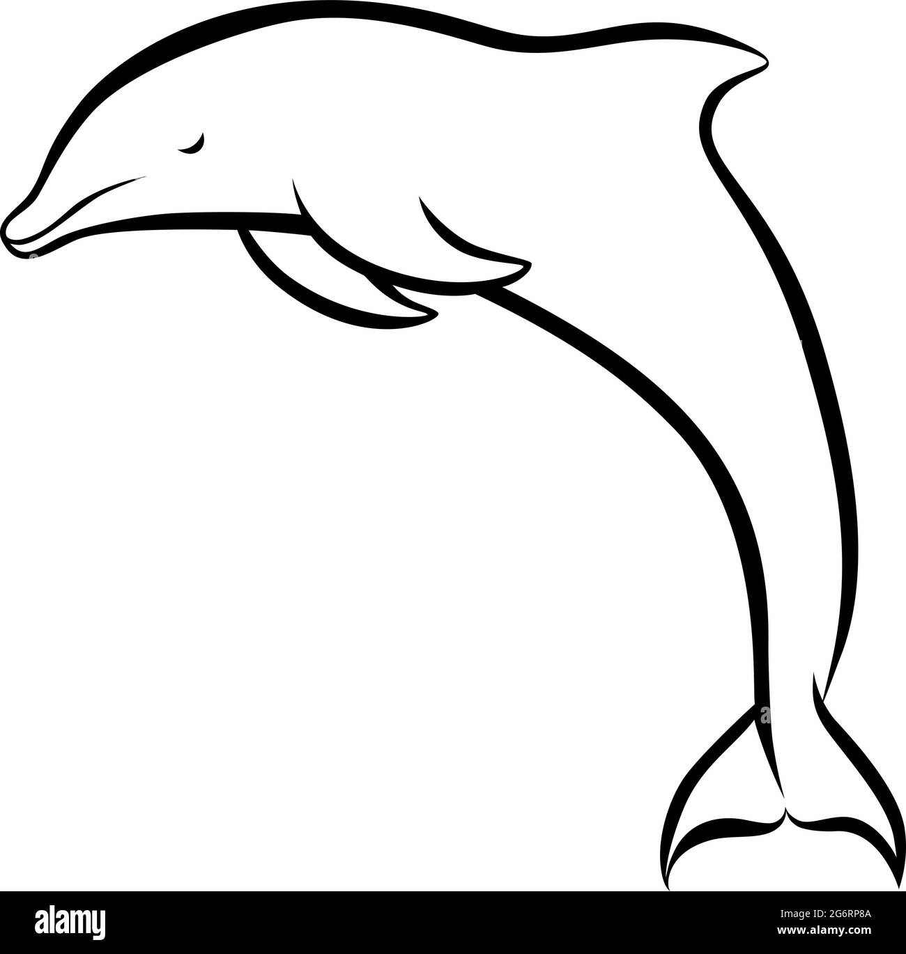 Happy dolphin sketch symbol Stock Vector Image & Art - Alamy