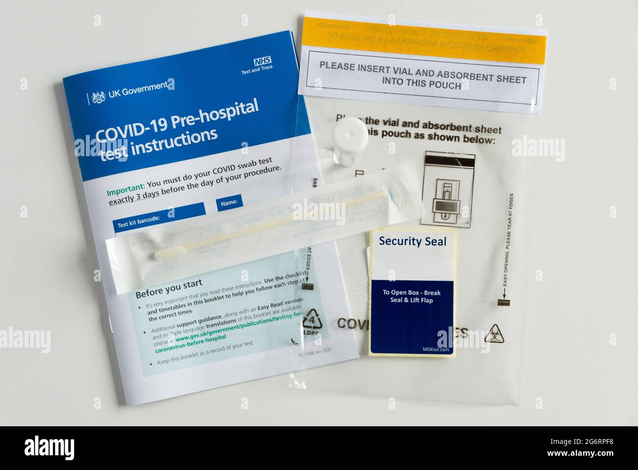 A Covid-19 PCR home test kit Stock Photo - Alamy