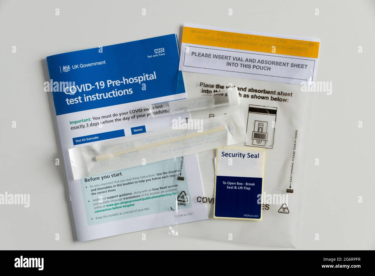 A Covid-19 PCR home test kit Stock Photo - Alamy