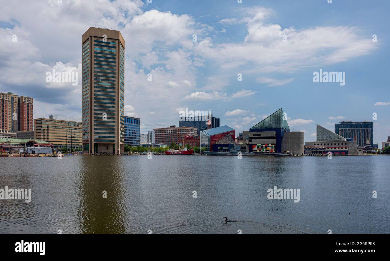 Baltimore Inner Harbor view, Patapsco River Stock Photo - Alamy
