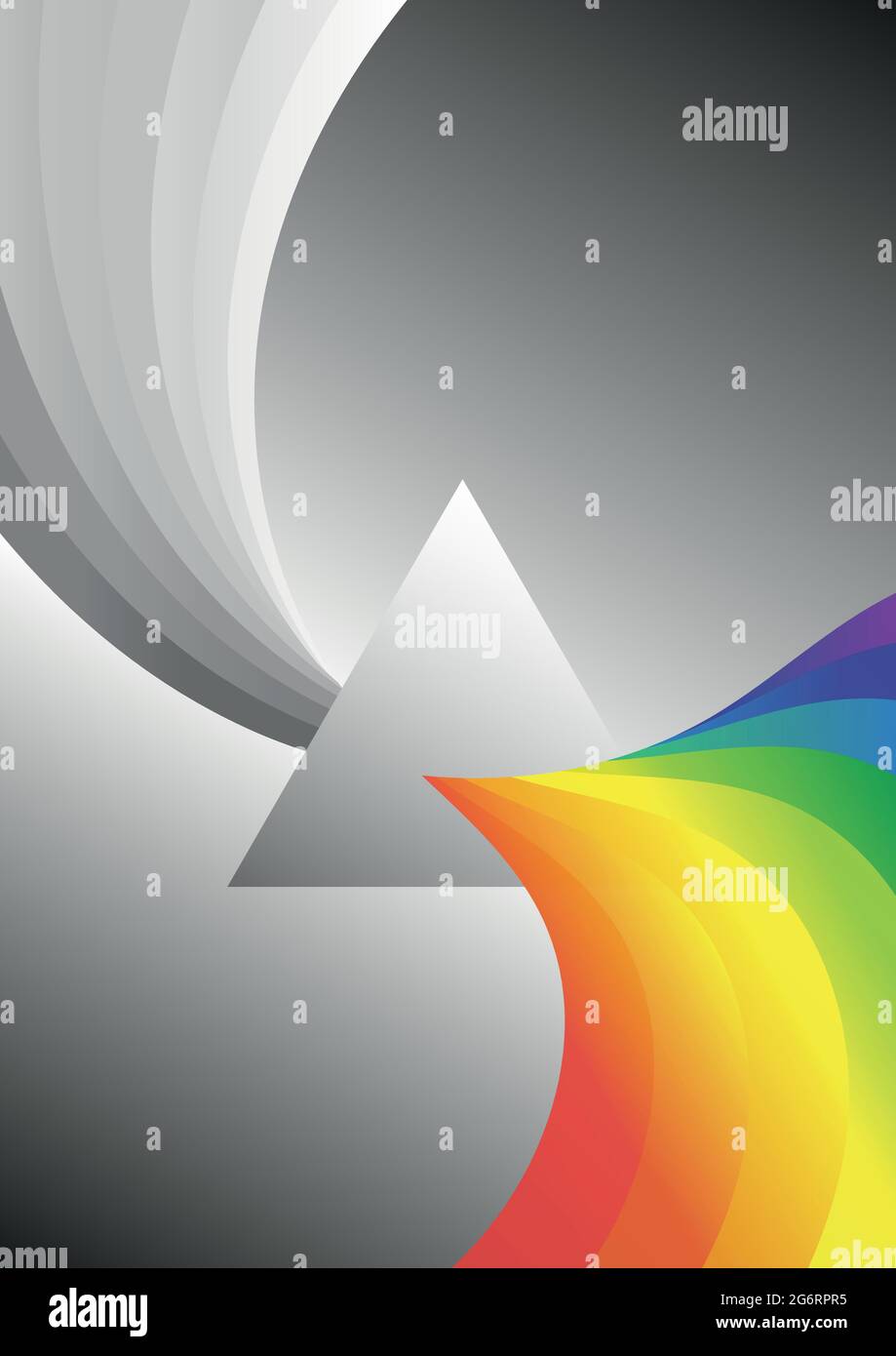 Prism reflect the light in colorful rainbow. 3d vector illustration of ...
