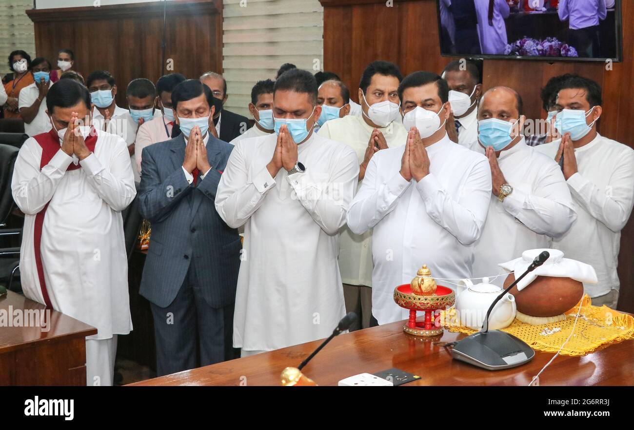 Colombo, Sri Lanka. 08th July, 2021. The newly-appointed Finance ...