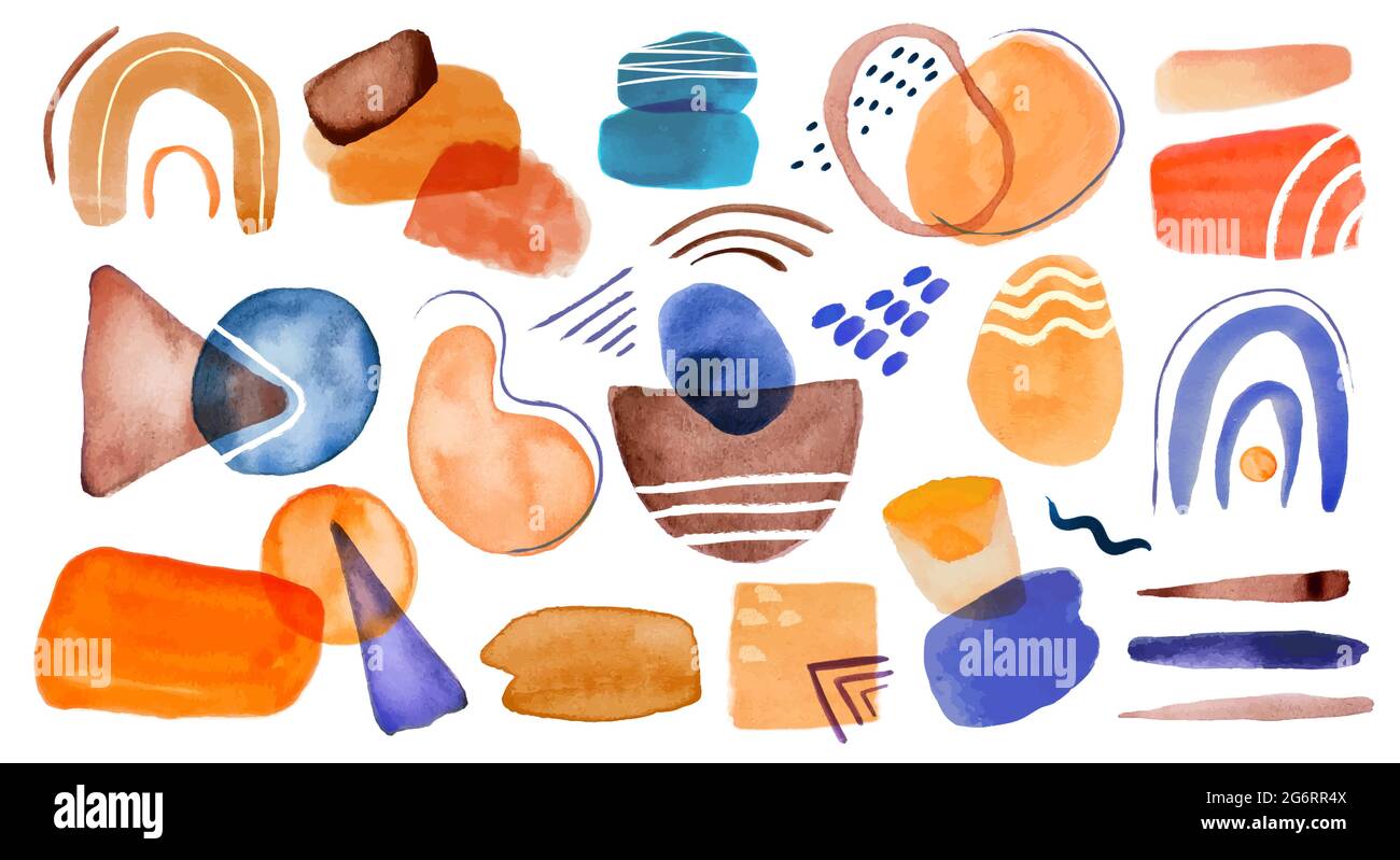 Watercolor Abstract Shapes