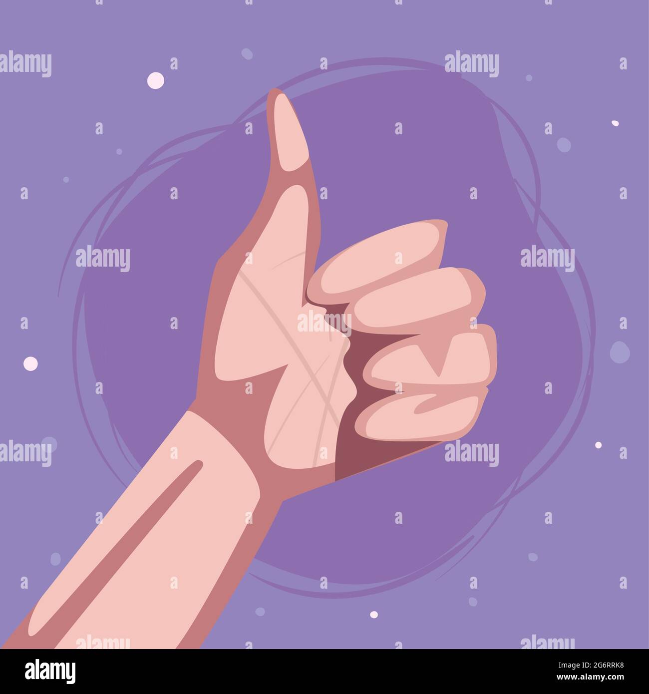 poster of left hand with thumb up Stock Vector Image & Art - Alamy