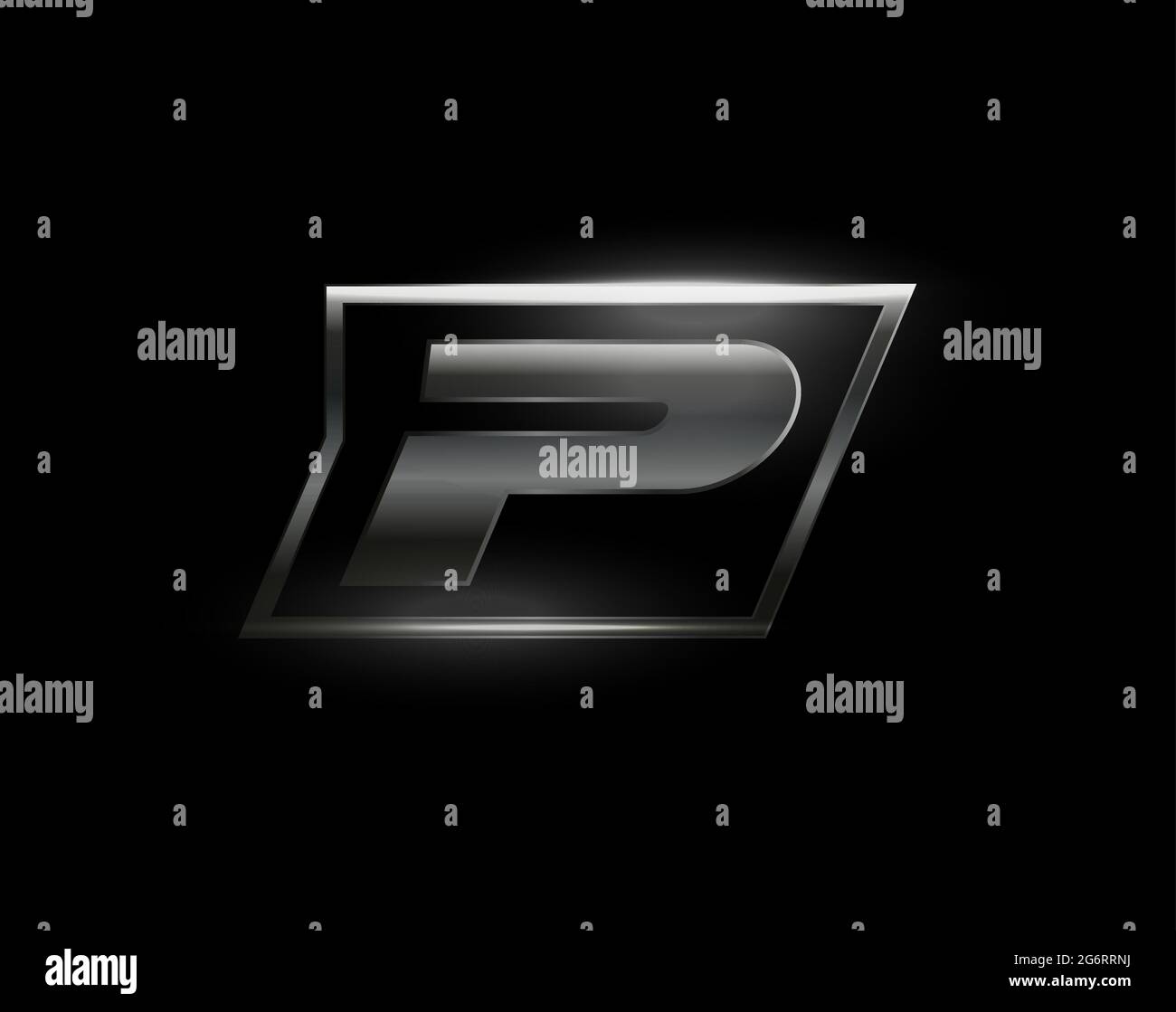 Carbon speed Letter P logo, dark matte metal carbon texture. Drive ...
