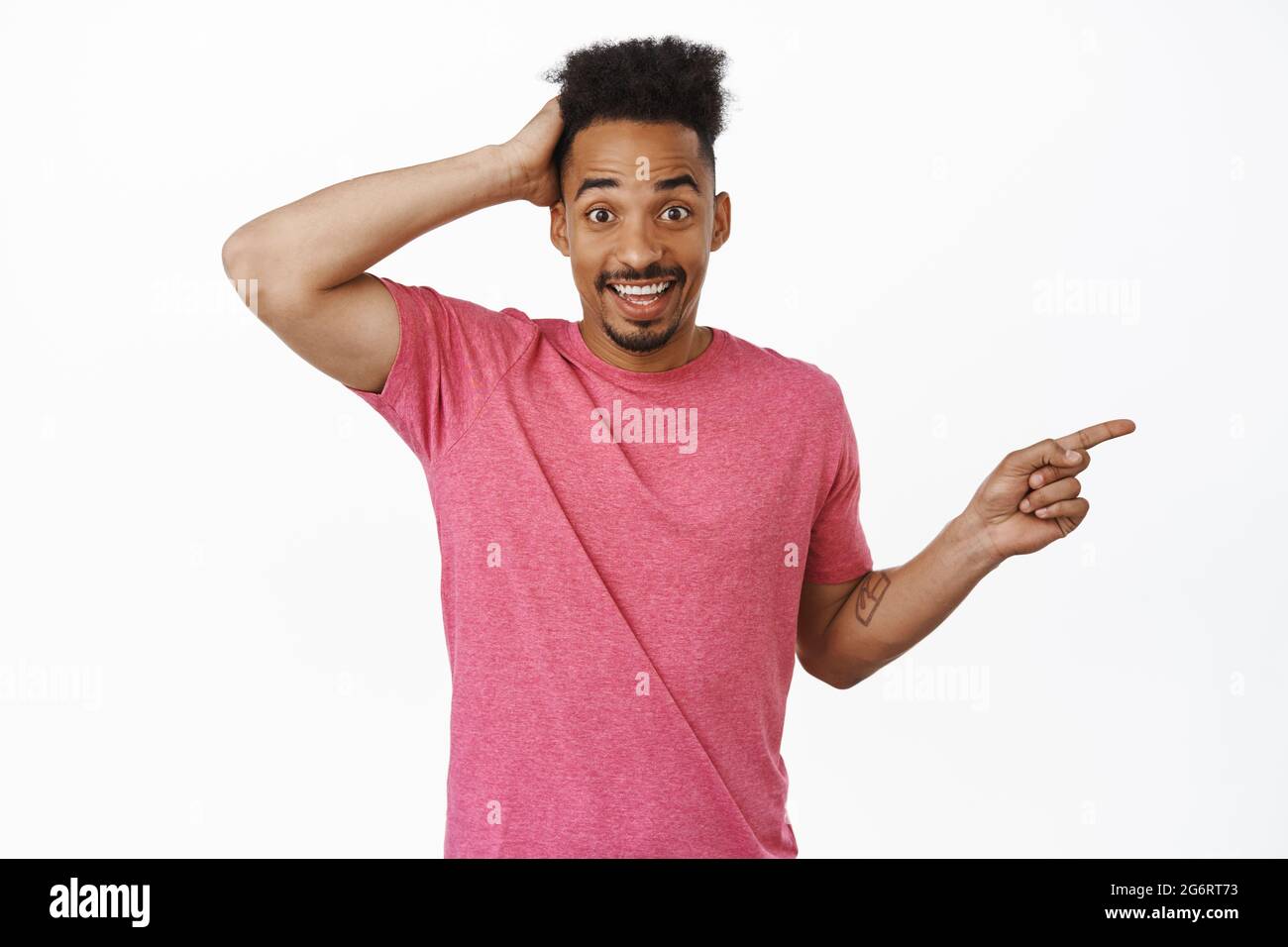 Black man hand one finger head hi-res stock photography and images - Alamy