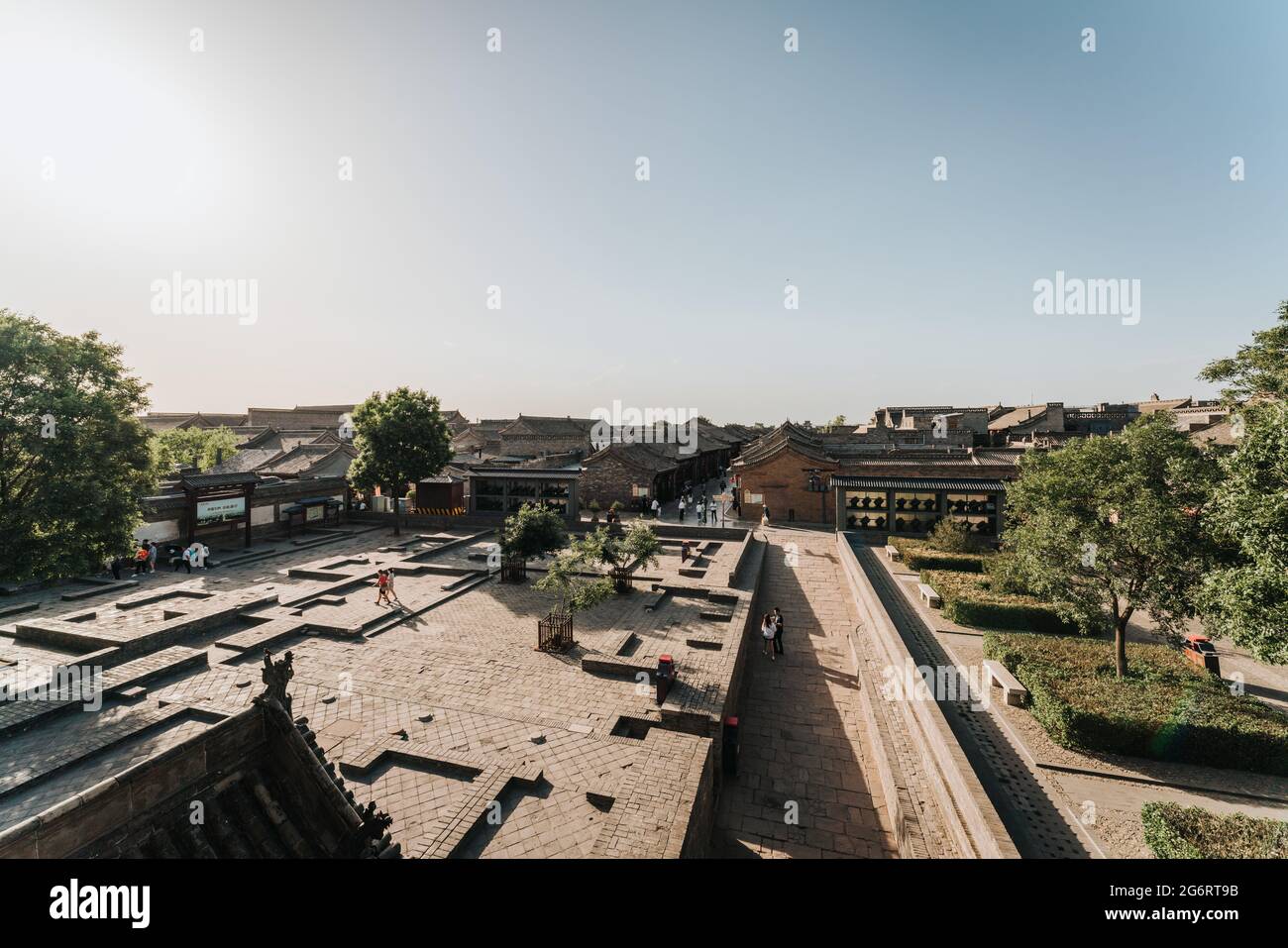 Aerial View of Pingyao Ancient City, A Traditional Chinese Old City in ...