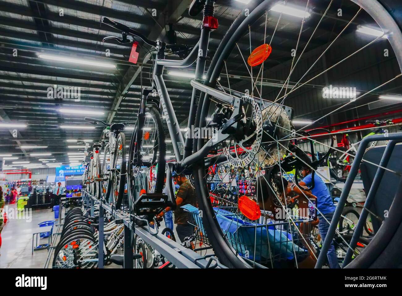 ULUBERIA, HOWRAH, WEST BENGAL / INDIA - 18TH MARCH 2018 : Sports cycles ...