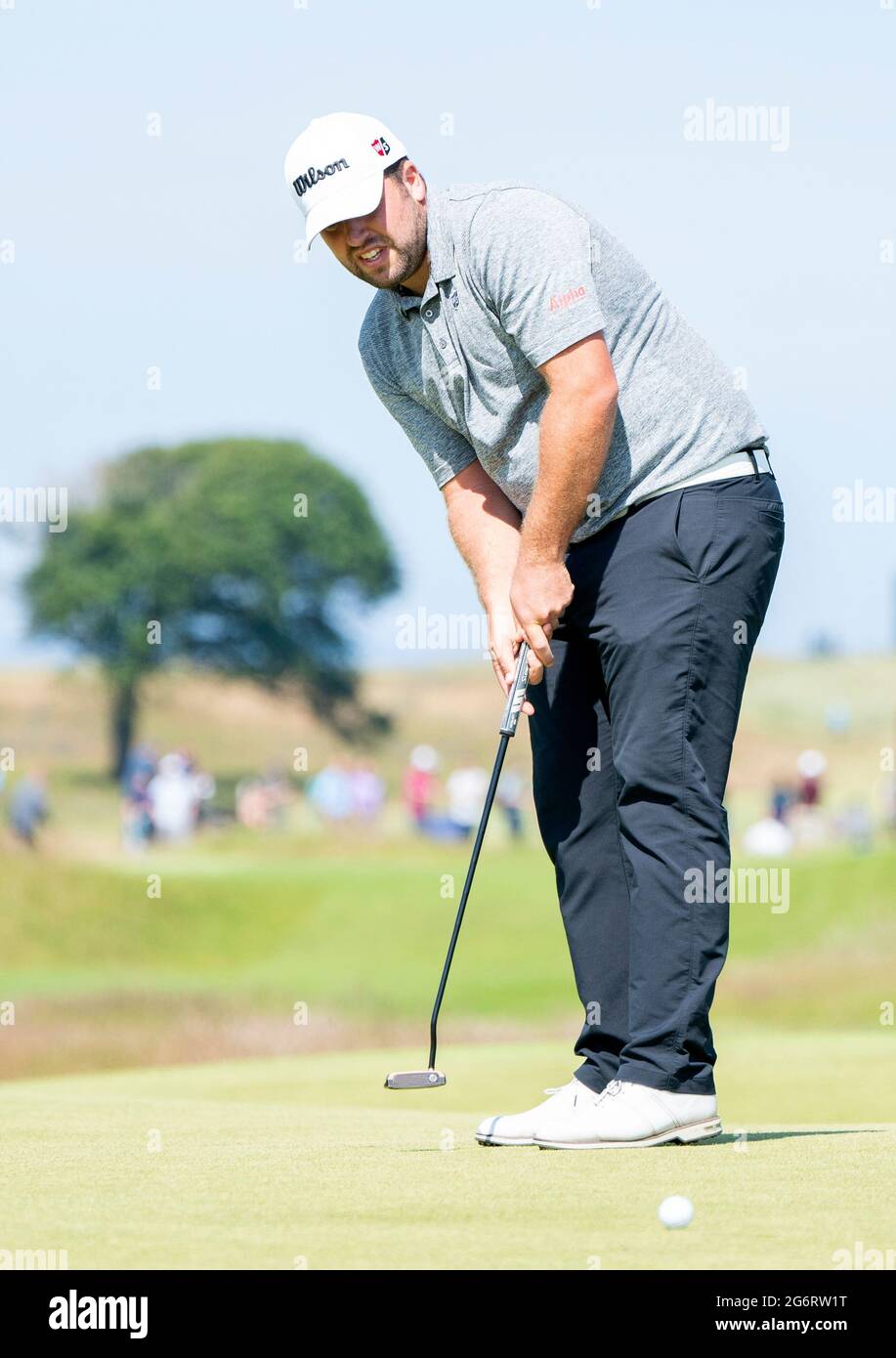 Jack Senior on the 9th green during day one of the Aberdeen Standard ...