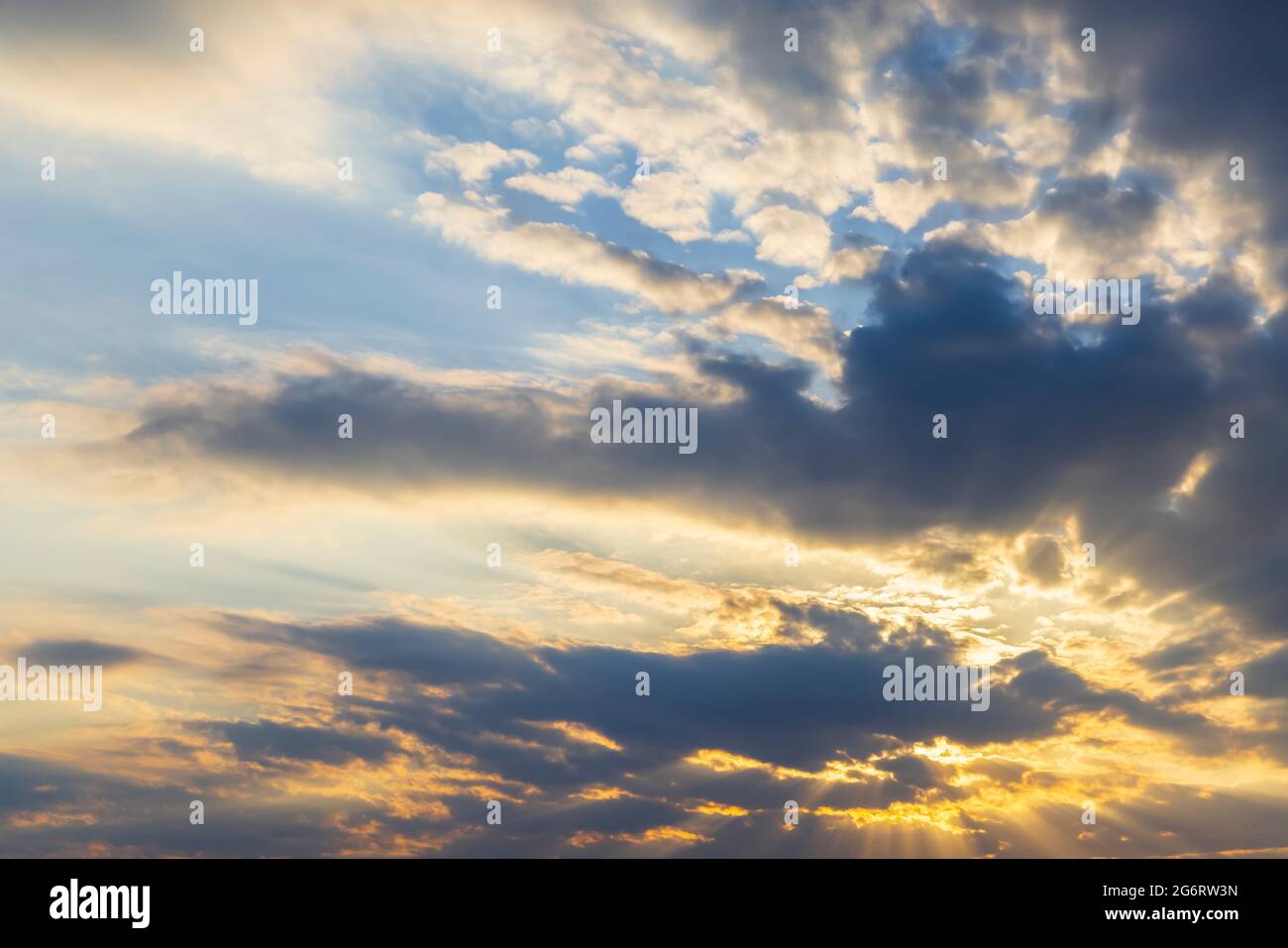 Beautiful sky with cloud before sunset Stock Photo - Alamy