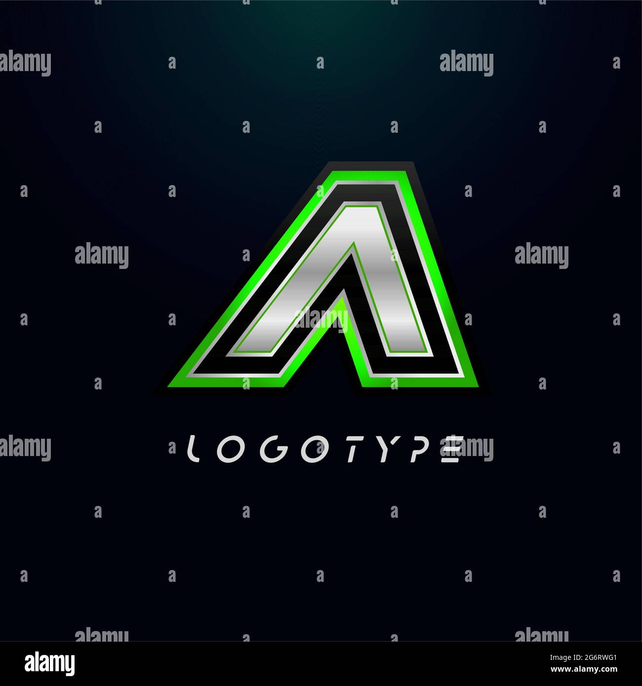 Letter A for video game logo and super hero monogram. Sport gaming ...