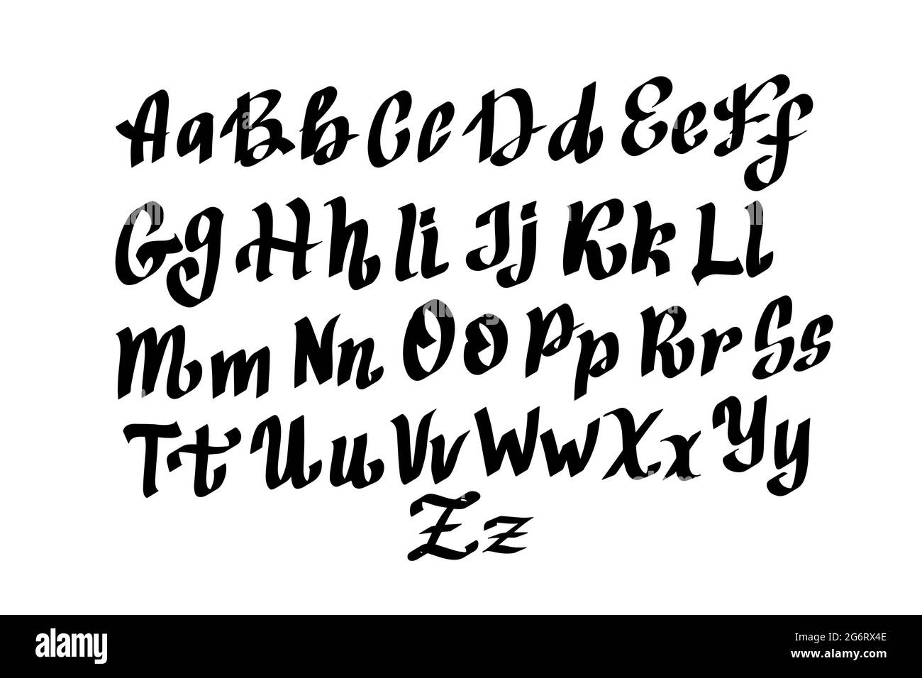 Hand drawn modern dry brush lettering. Vector Stock Vector Image & Art ...