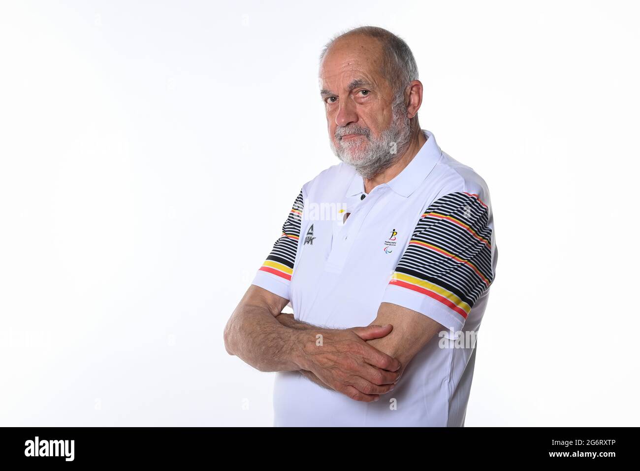 Eric Van Acker poses for the photographer at a photoshoot for the ...