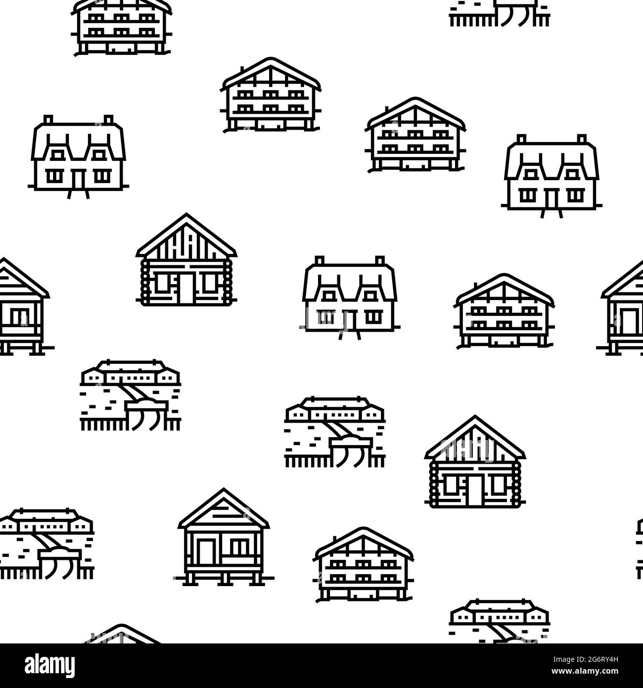 House Constructions Vector Seamless Pattern Stock Vector Image & Art ...
