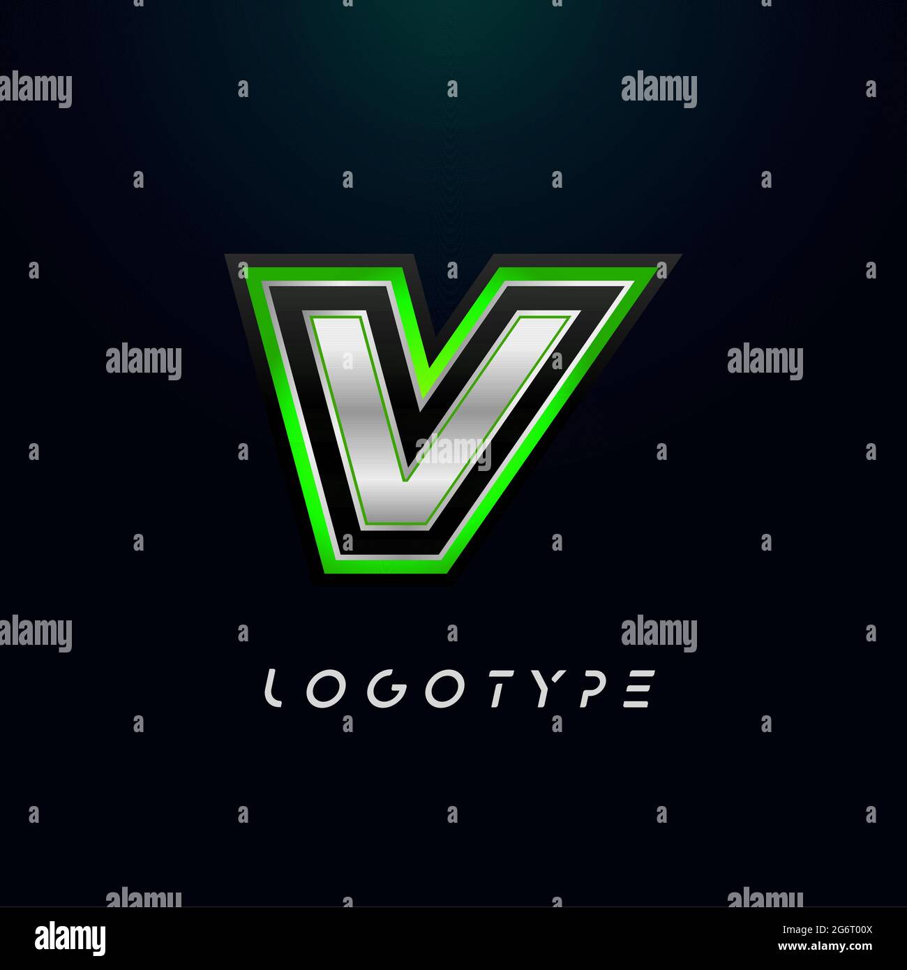 Letter V for video game logo and super hero monogram. Sport gaming ...