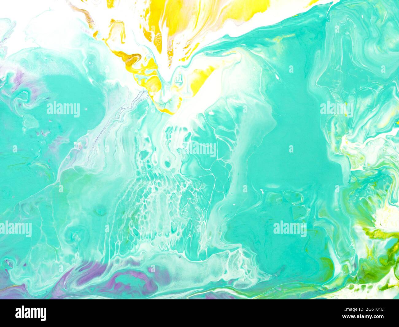 Green turquoise abstract creative hand painted background, fluid art ...