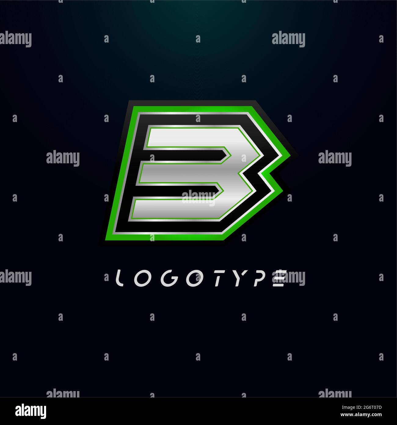 Letter B for video game logo and super hero monogram. Sport gaming ...