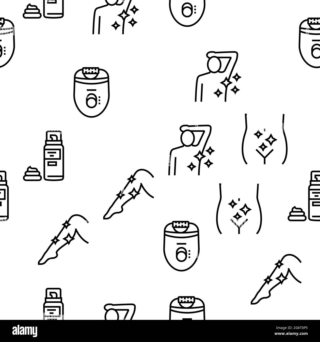 Shave Treat Accessory Vector Seamless Pattern Stock Vector Image & Art ...