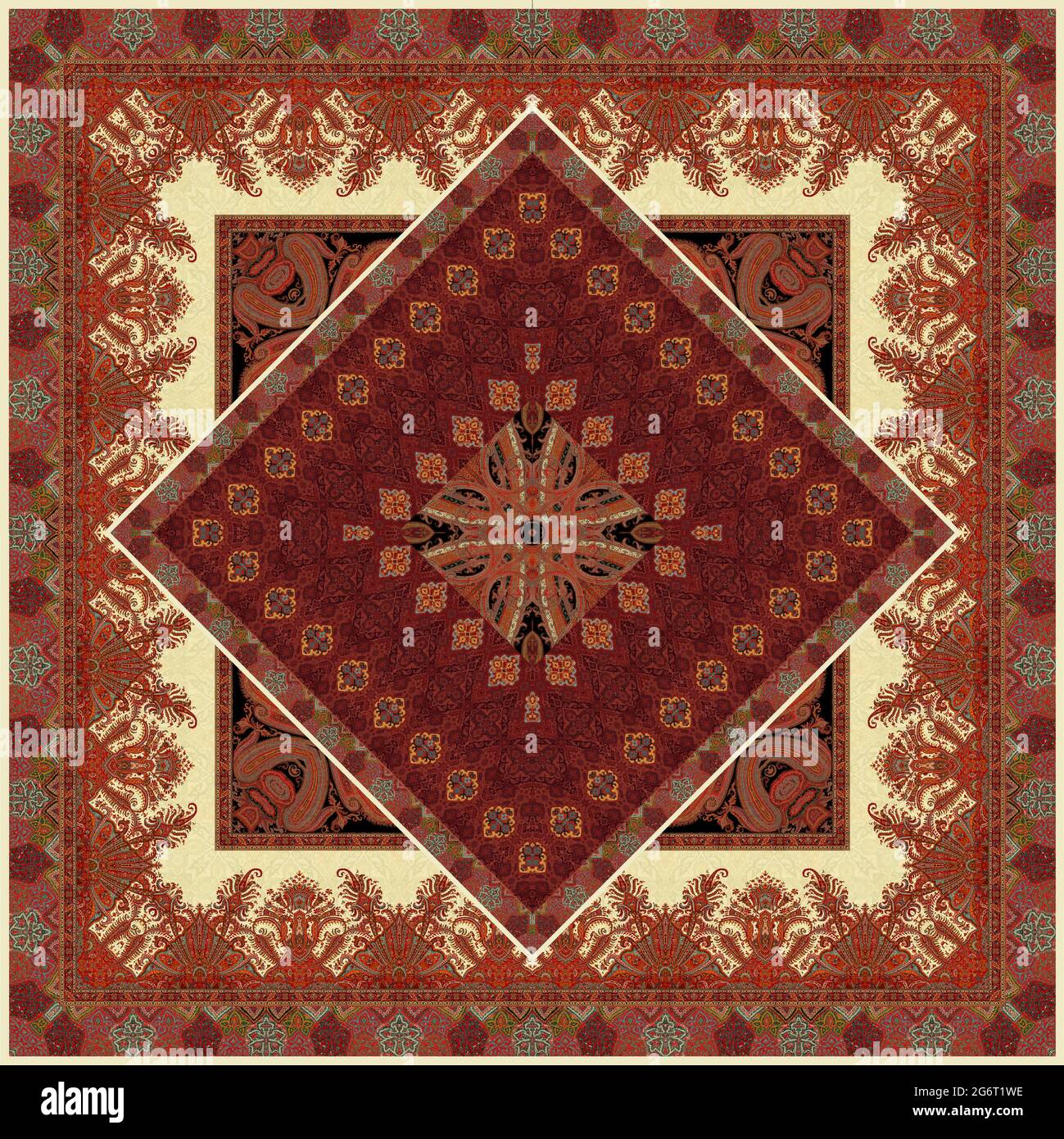 Traditional Scarf Design Stock Photo - Alamy