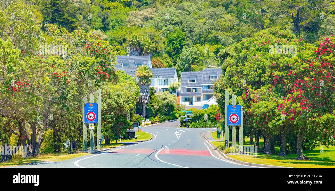 Rural area in Waiwera which is a small town in the north of the ...