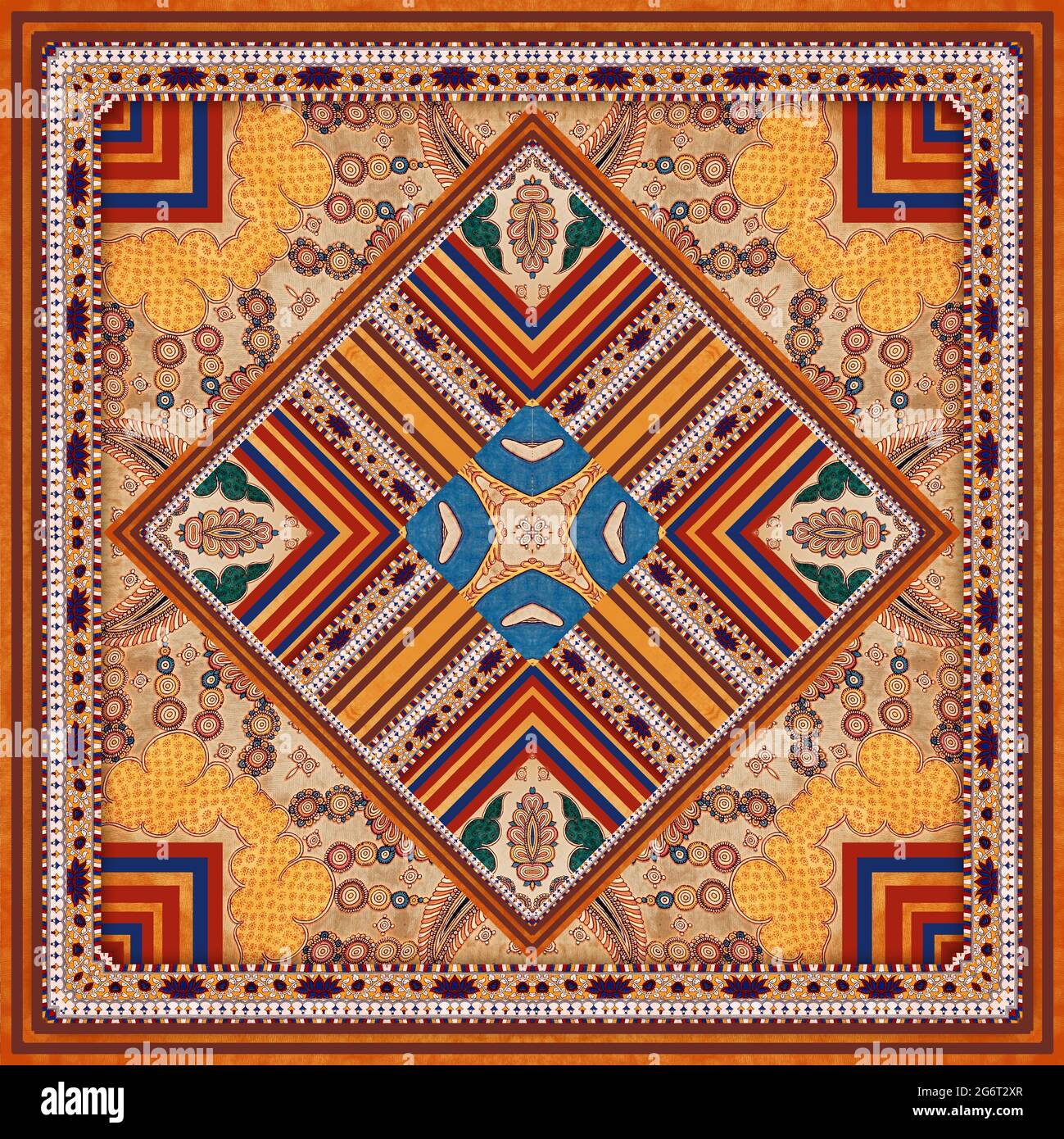 Traditional Scarf Design Stock Photo - Alamy